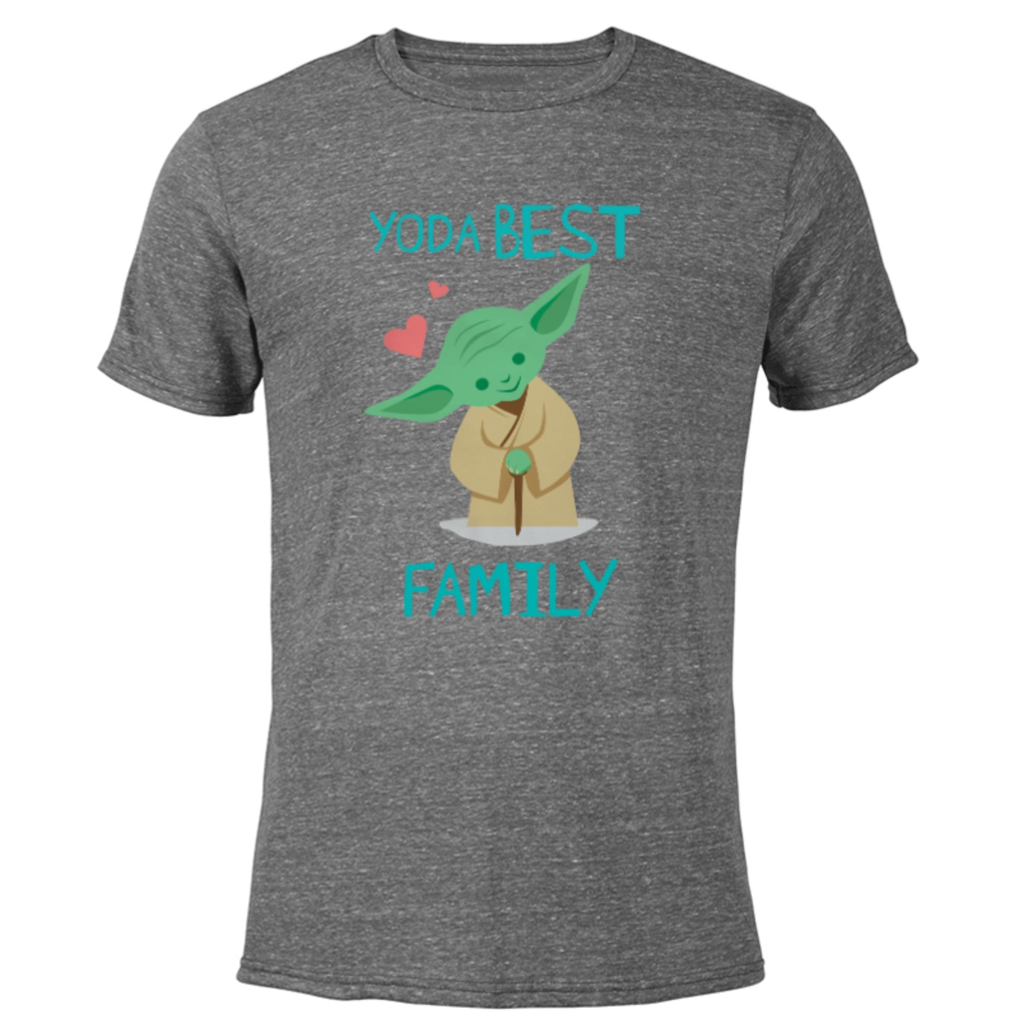 Star Wars Yoda Best Family Yoda Chibi Portrait- Short Sleeve Blended T ...