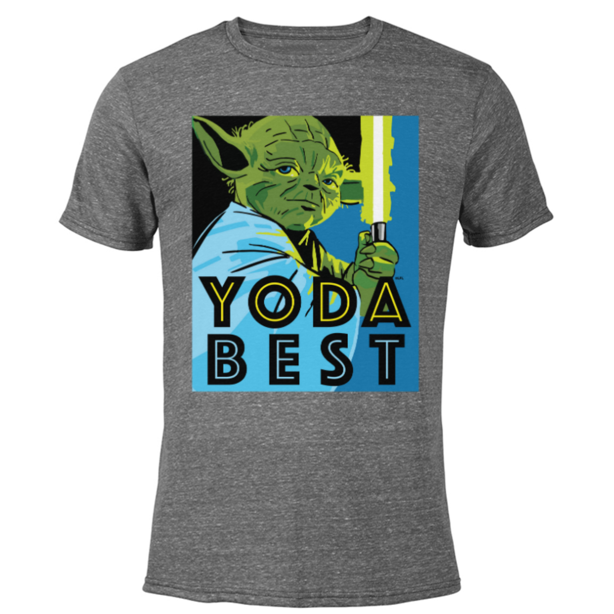 Star Wars Yoda Best Jedi Master with Lightsaber - Short Sleeve Blended ...