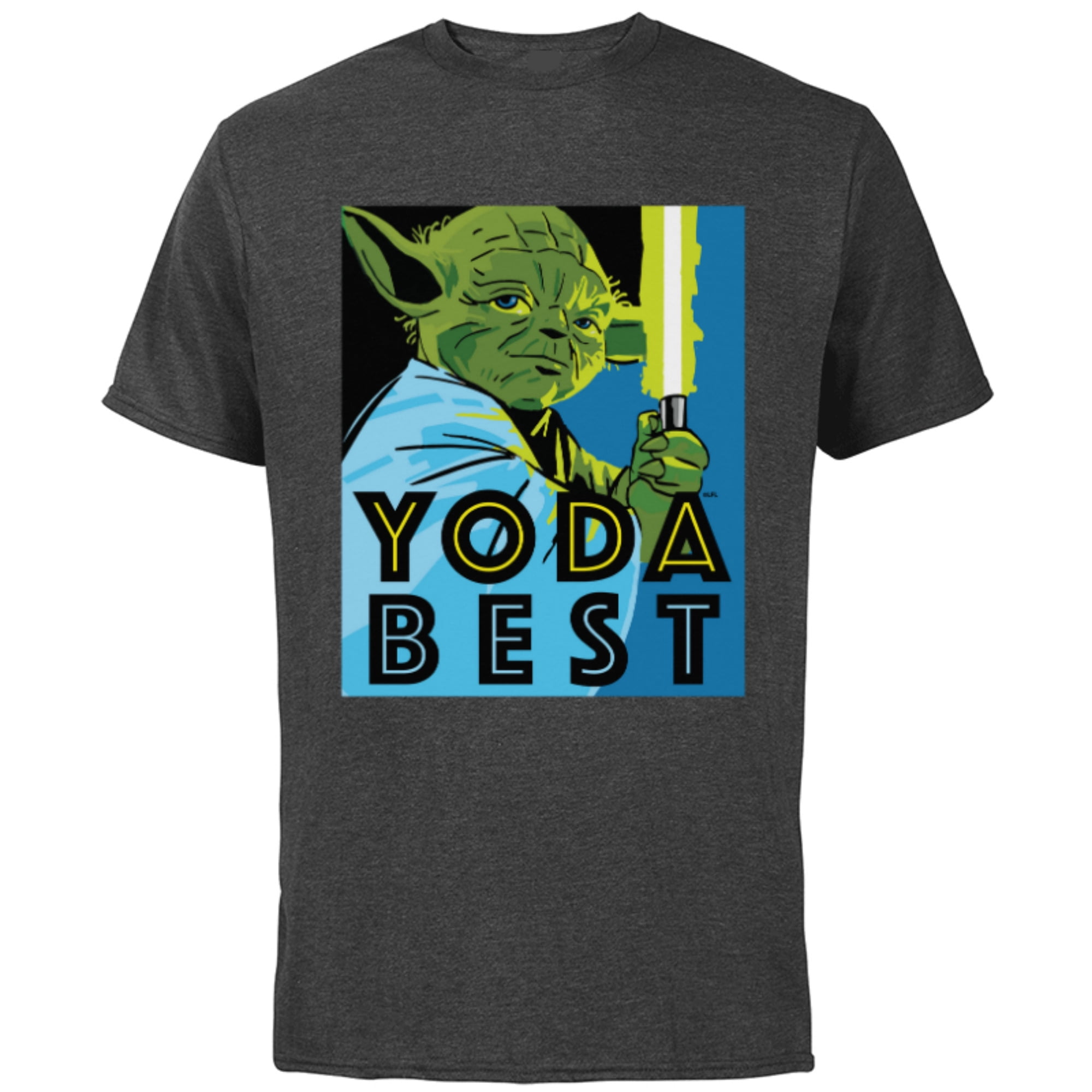 Star Wars Yoda Best Jedi Master with Lightsaber - Short Sleeve Cotton T ...
