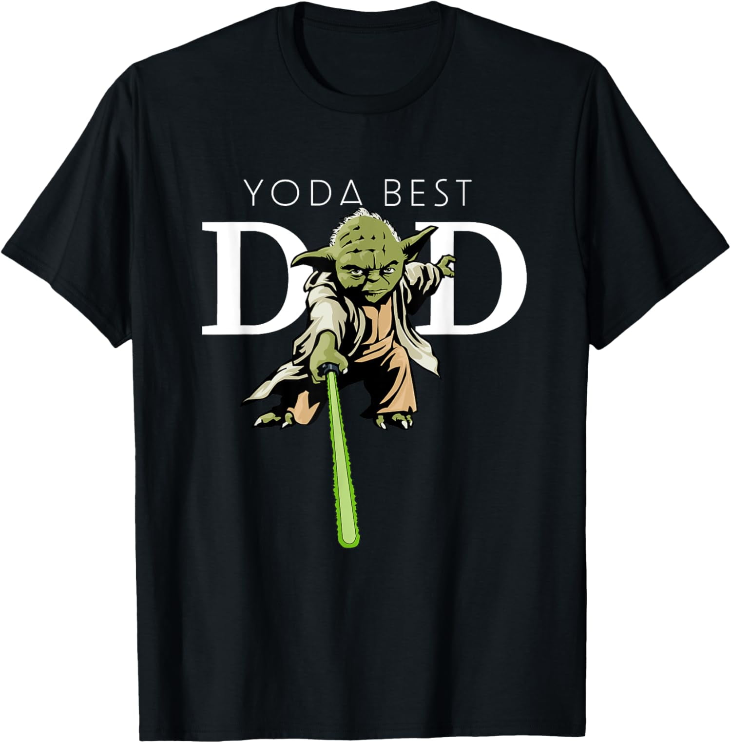 Star Wars Yoda Lightsaber Best Dad Father's Day funny for men women ...