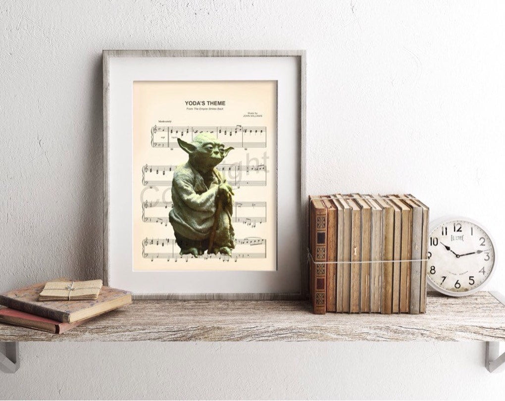 Star Wars Yoda The Empire Strikes Back Yoda'S Theme Sheet Music Art ...