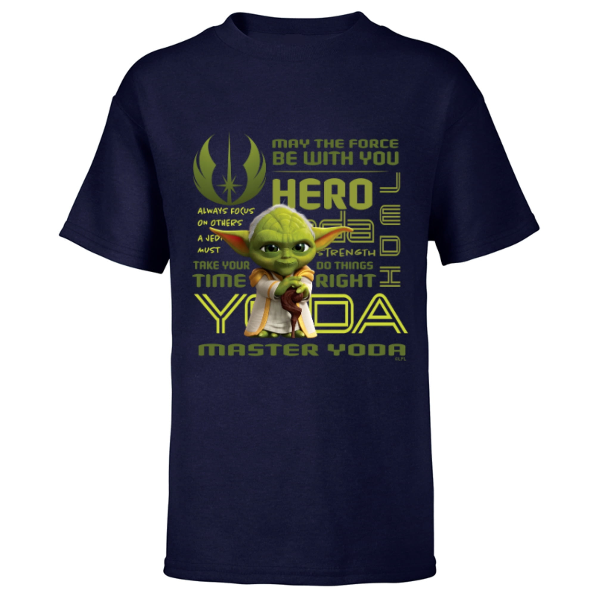 Star Wars Young Jedi Adventures Master Yoda Jedi Hero - Short Sleeve T ...