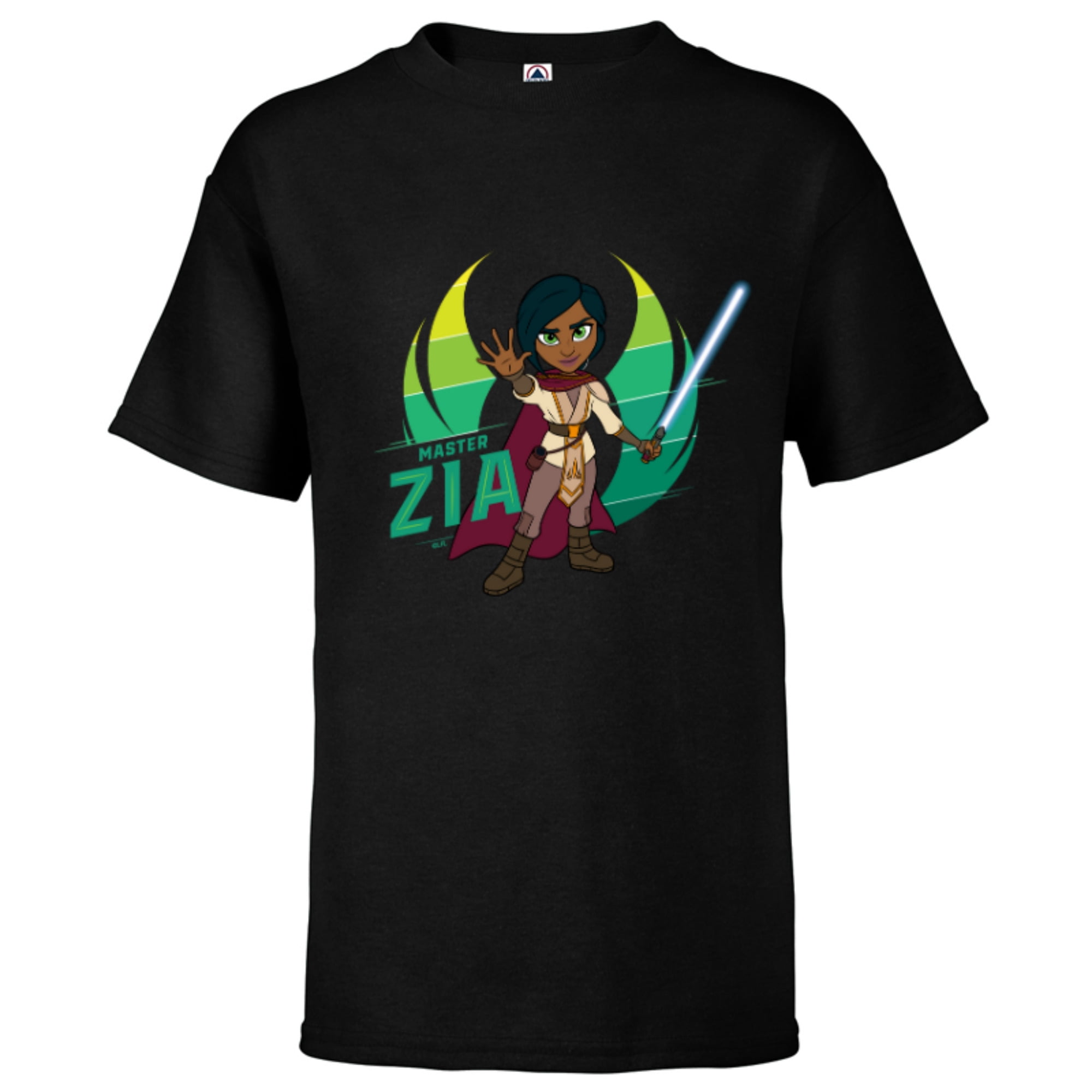 Star Wars Young Jedi Adventures Master Zia & Lightsaber - Short Sleeve ...