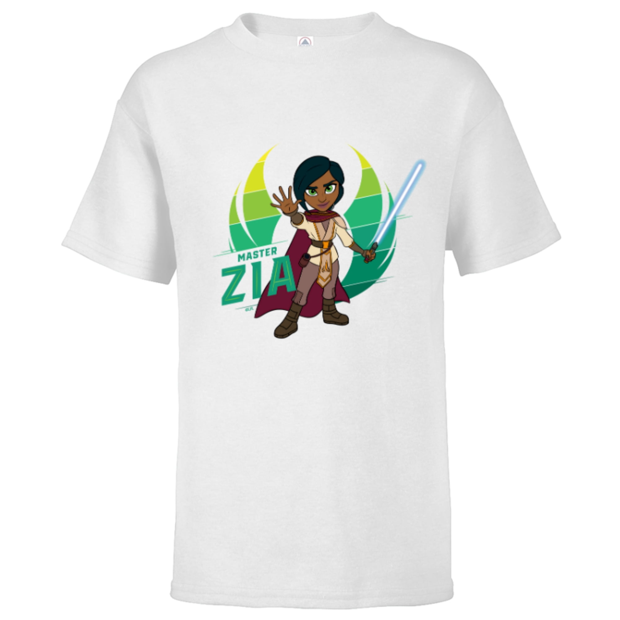 Star Wars Young Jedi Adventures Master Zia & Lightsaber - Short Sleeve ...