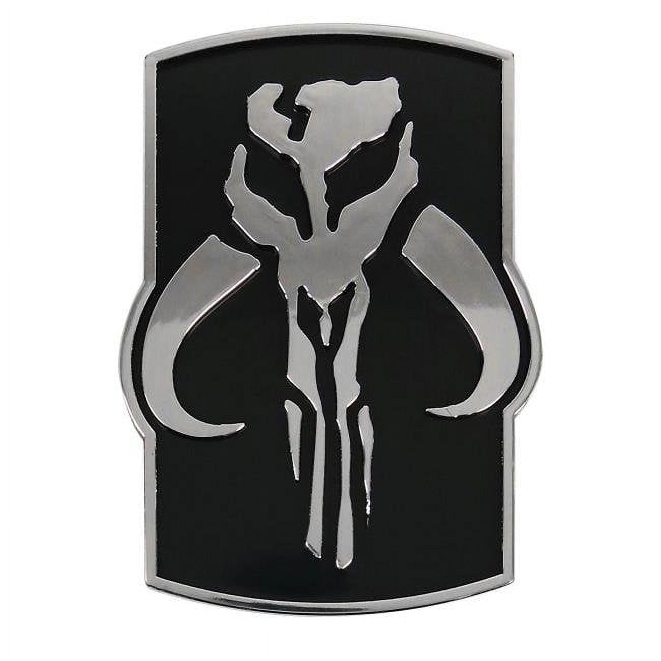 Star Wars dclswmndchrmcar Star Wars Mandalorian Crest Chrome Car Emblem ...