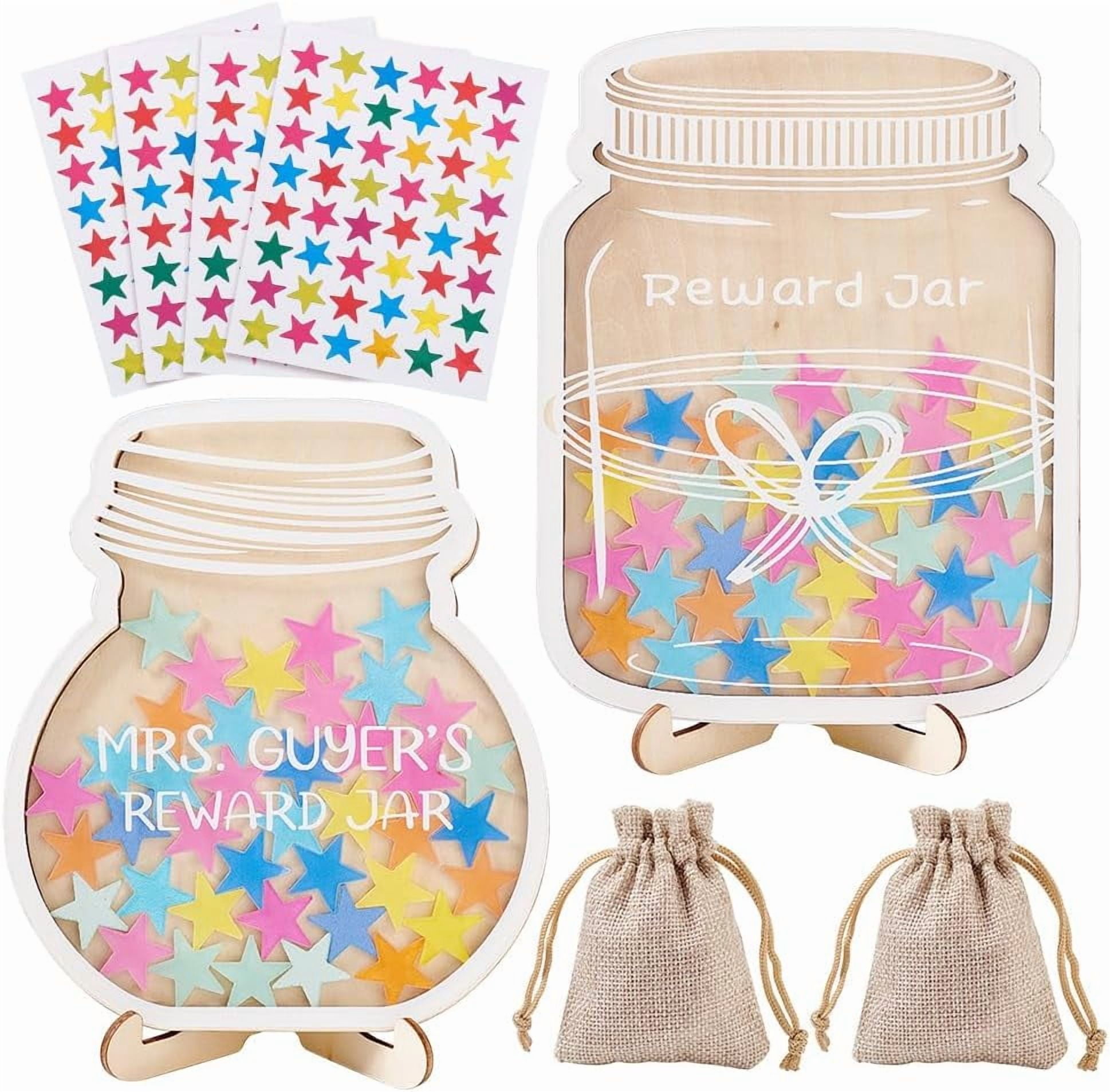 Star Wooden Personalized Reward Jars Potty Training Chore Chart Reward ...