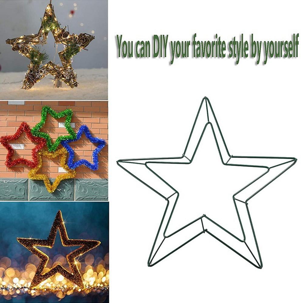 Star Wreath Frame, Star Shaped Wreath Ring Pentagram Wreath Form Wreath ...