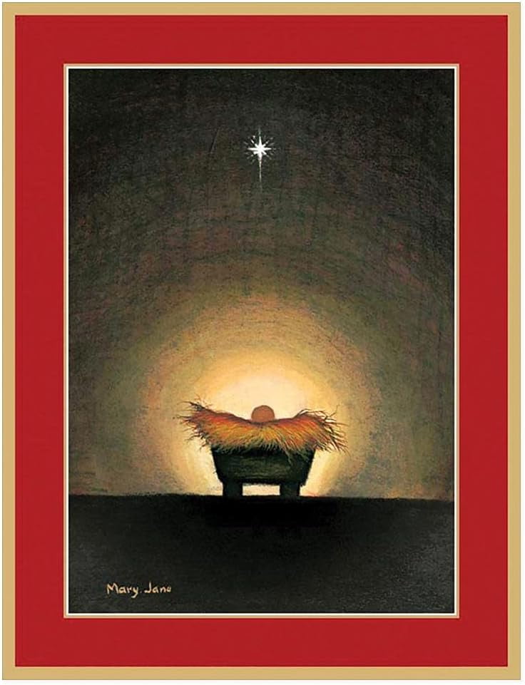 Star and Creche Boxed Christmas Cards - 32 Cards & Envelopes - Walmart.com