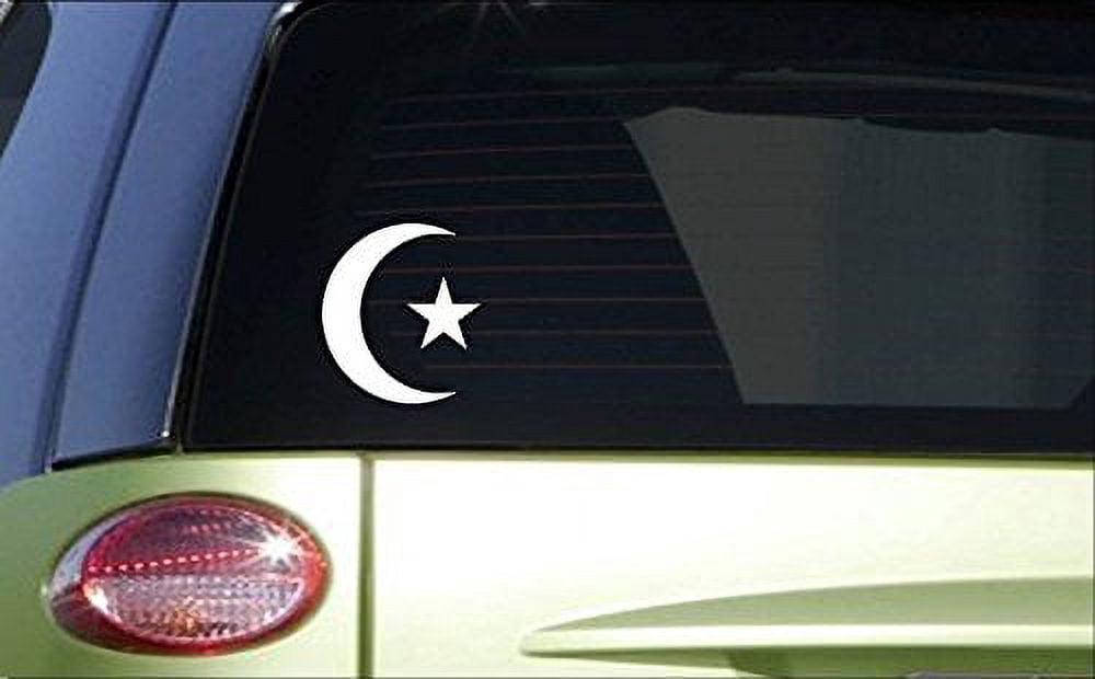 Star and Crescent *H933* 6 inch Sticker decal islam muslim allah ...