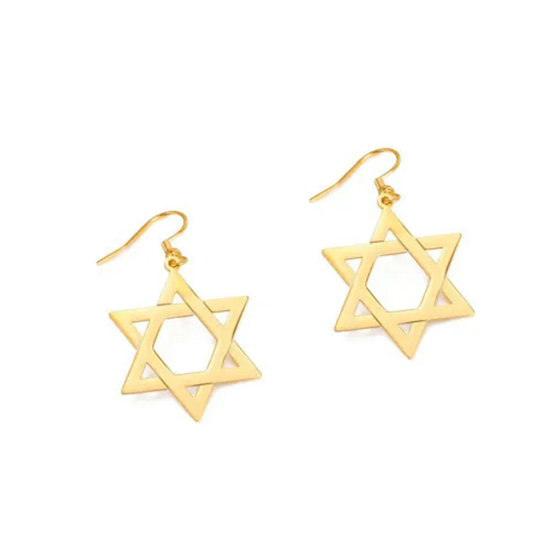 Star of David Dangle Earrings Hexagram Earrings Stainless Steel Jewelry ...