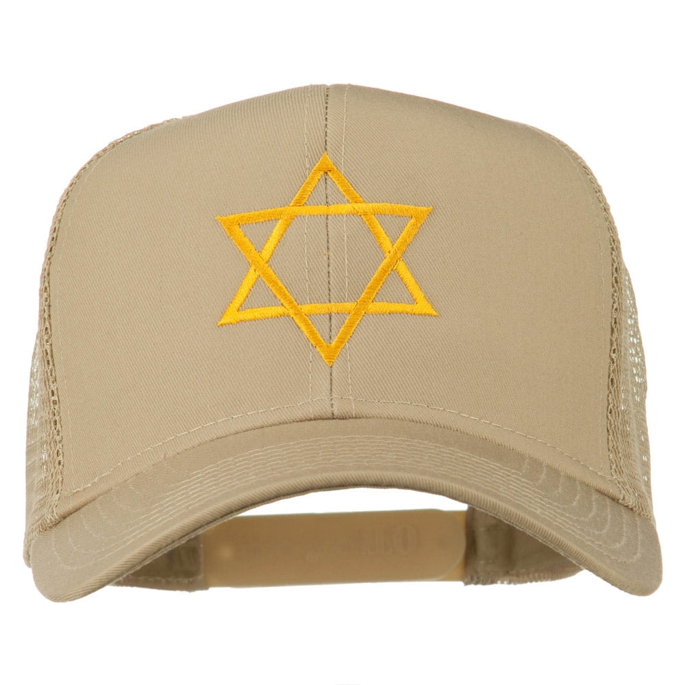 Star of David Embroidered Mesh Back Cap - Khaki OSFM - Walmart.com