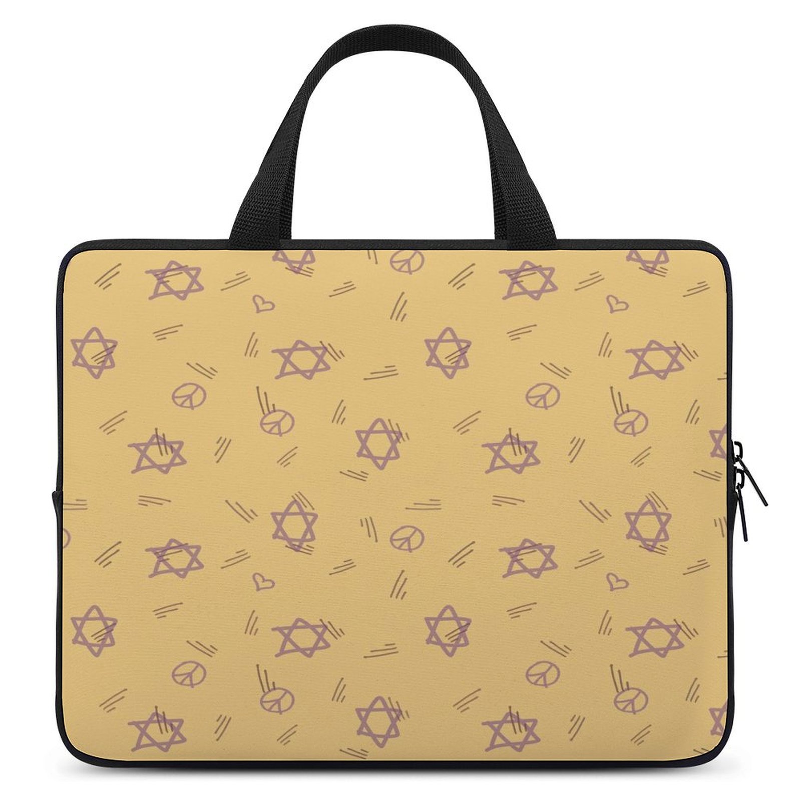 Star of David, Judaism, Bright Yellow Laptop Bag Women Man 10 12 13 15 ...