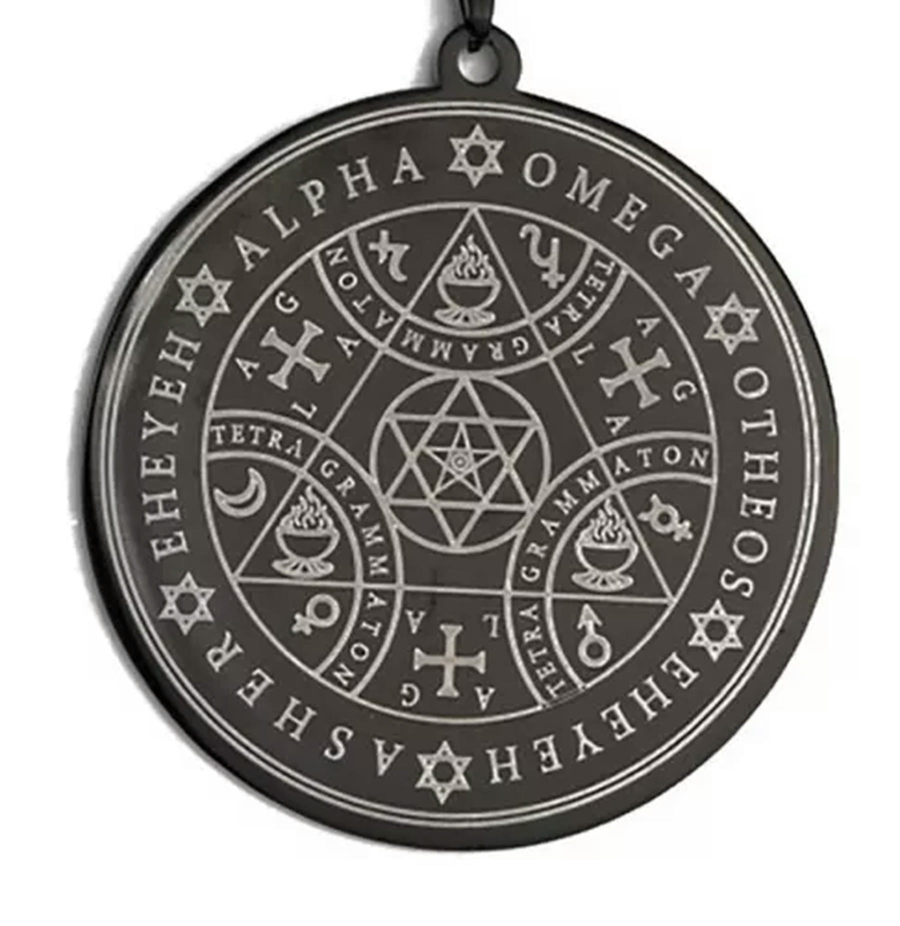 Star of David Pentagram Pendant Necklace Archangel Alpha and AGLA Magic ...