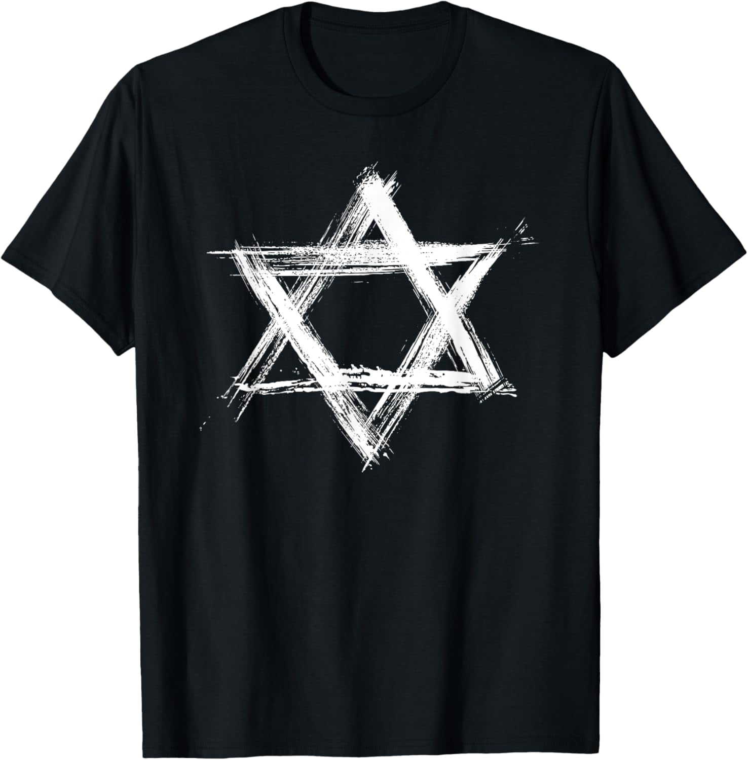 Star of David Pride Israel Jewish Israeli Flag Brush Stroke T-ShirtMen ...