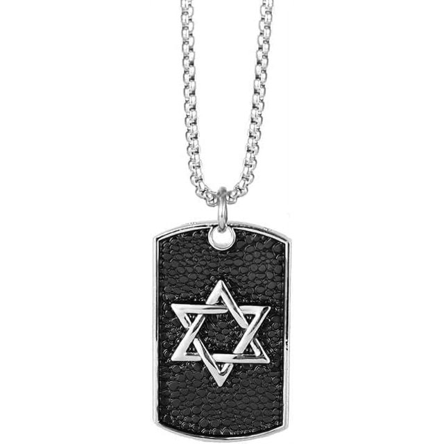 Star of David Shield Hexagram Titanium Neckalce,Six Pointed Star ...