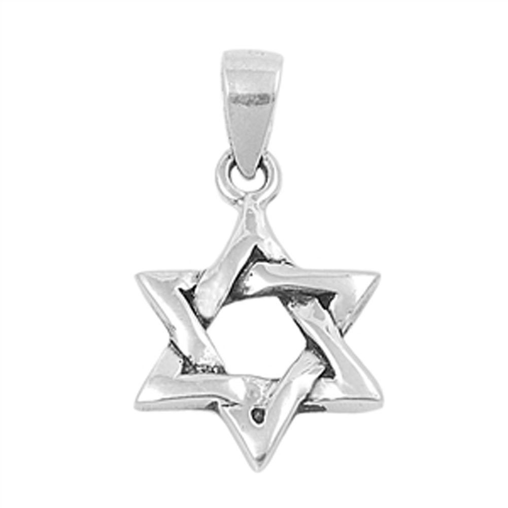 Star of David Twist Pendant .925 Sterling Silver Celtic Knot Weave ...