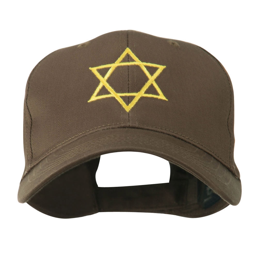 Star of David for Holiday Embroidered Cap - Brown OSFM - Walmart.com