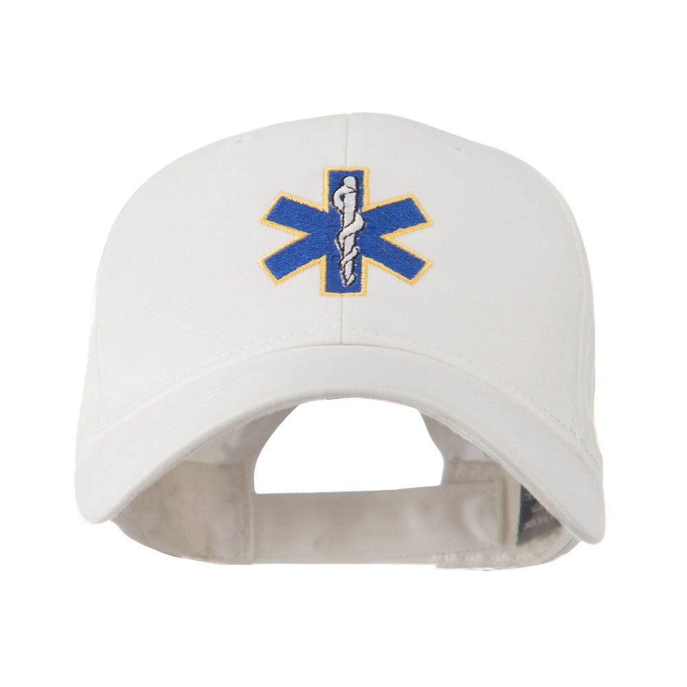 Star of Life Embroidery Cap - White OSFM - Walmart.com