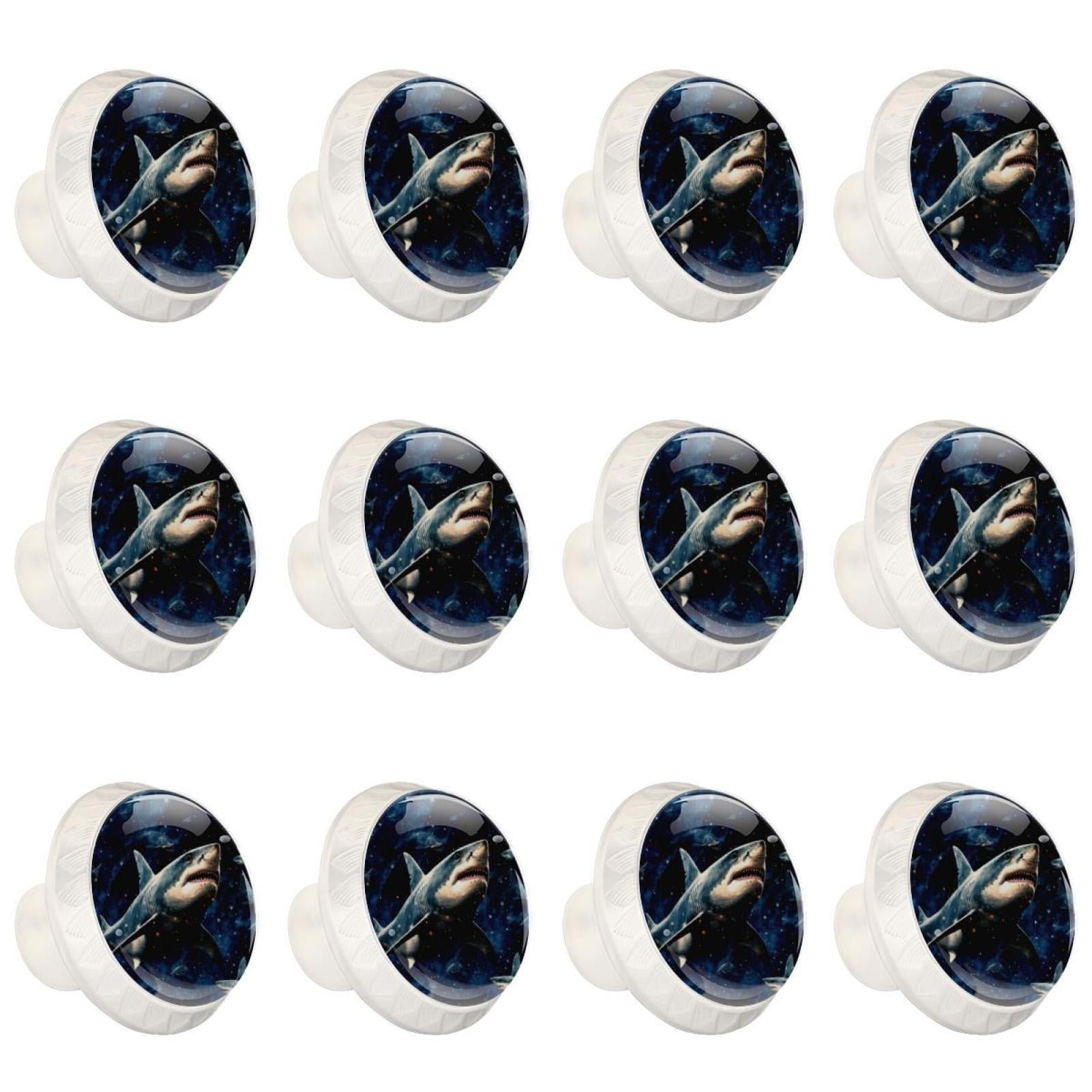 Star shark 12 Pcs White Round Drawer Pulls with Screws,ABS and Glass ...