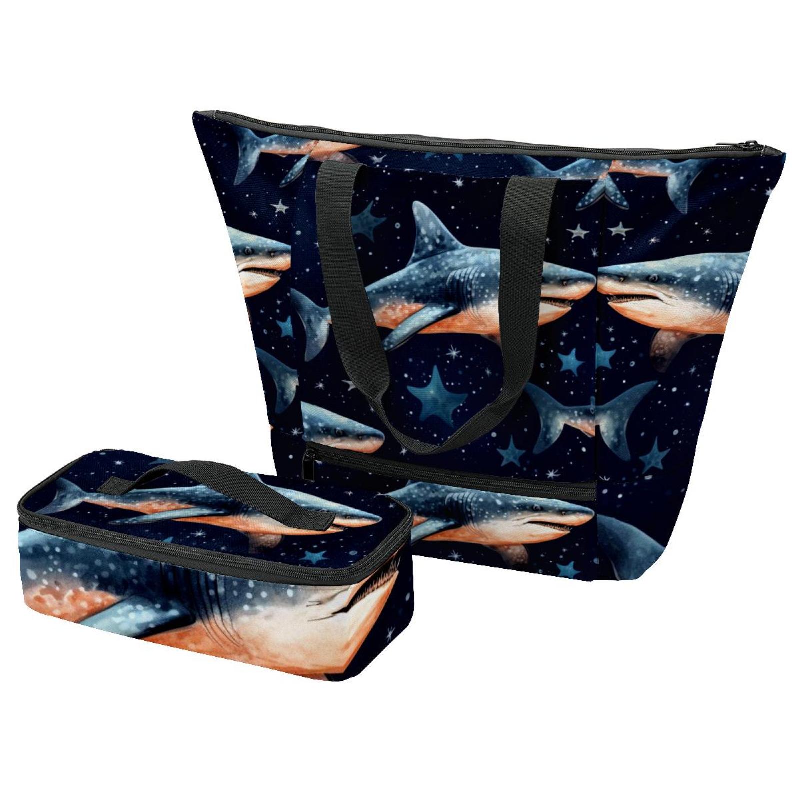 Star shark Travel Duffel Bag Sports Tote Gym Bags Shoulder Weekender ...