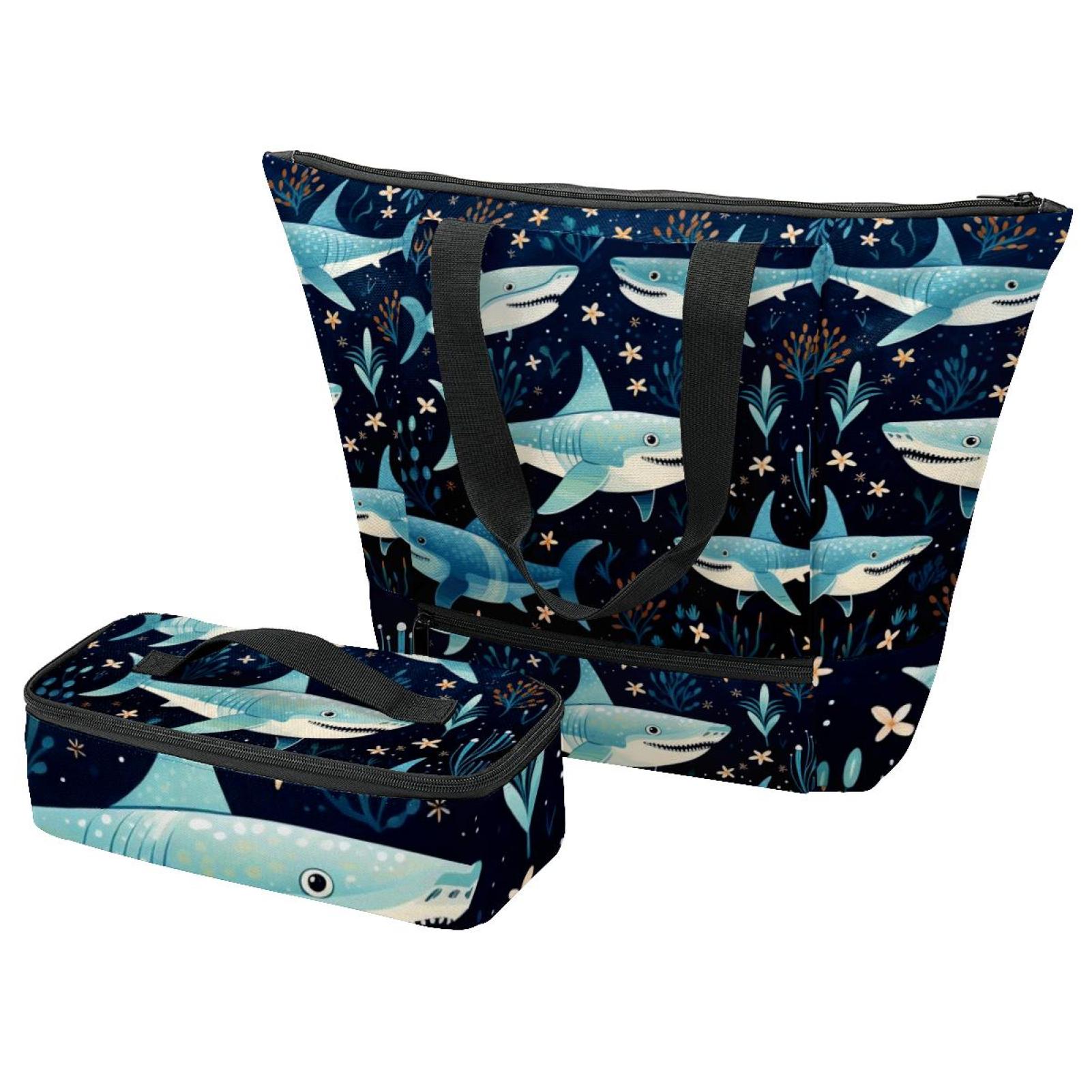 Star shark Travel Duffel Bag Sports Tote Gym Bags Shoulder Weekender ...