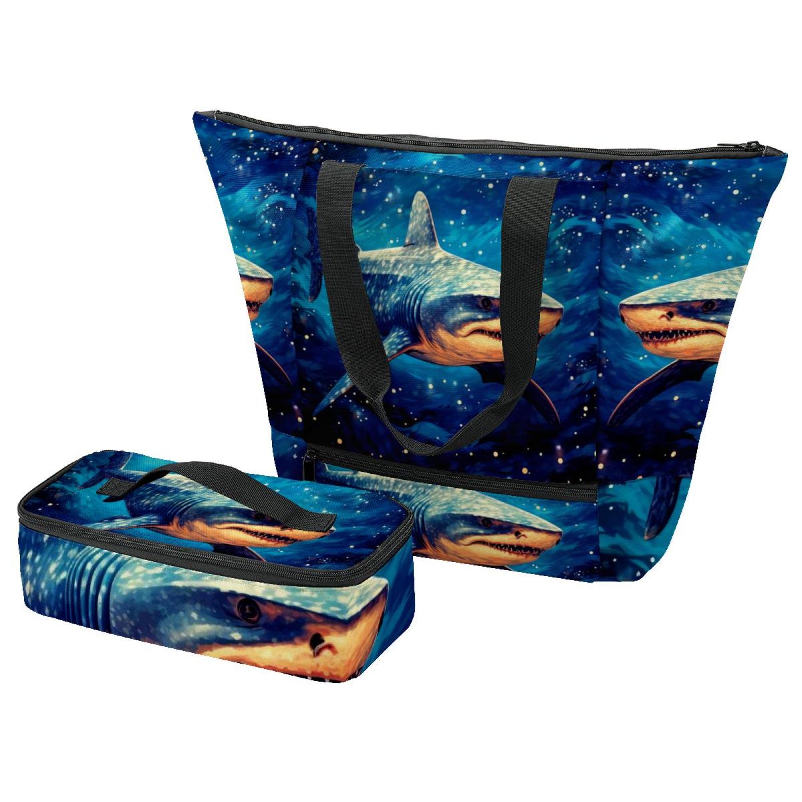 Star shark Travel Duffel Bag Sports Tote Gym Bags Shoulder Weekender ...