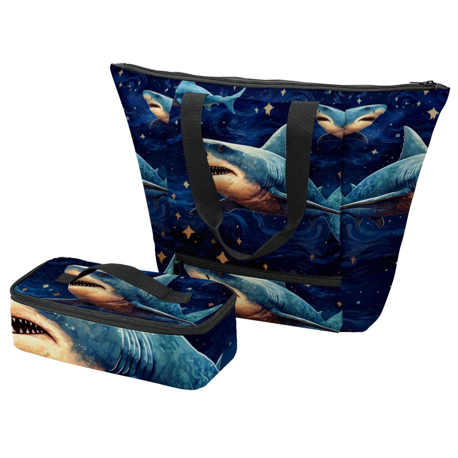 Star shark Travel Duffel Bag Sports Tote Gym Bags Shoulder Weekender ...