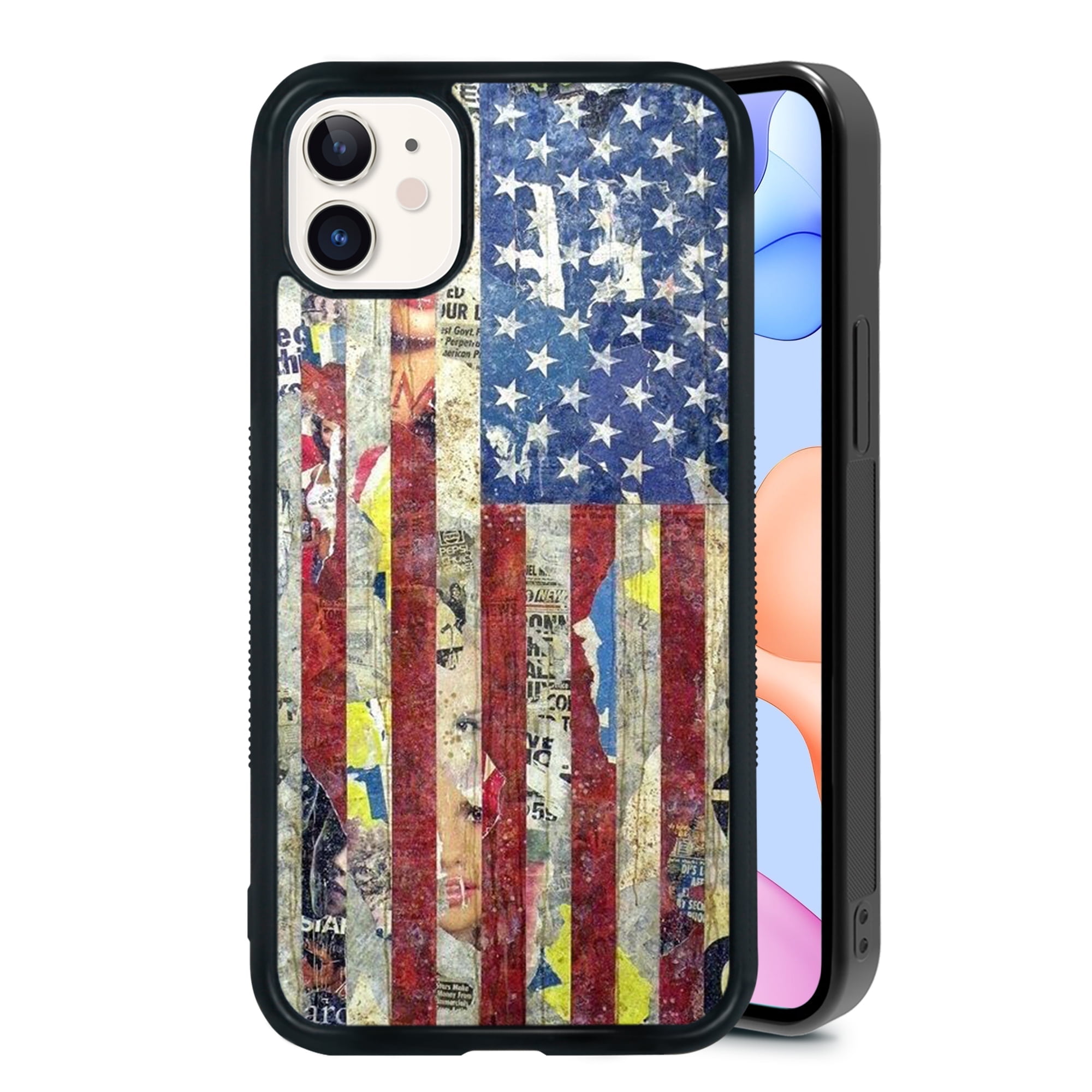 Star-studded American Flag for iPhone 12/12 Pro Case, Cute Aesthetic ...