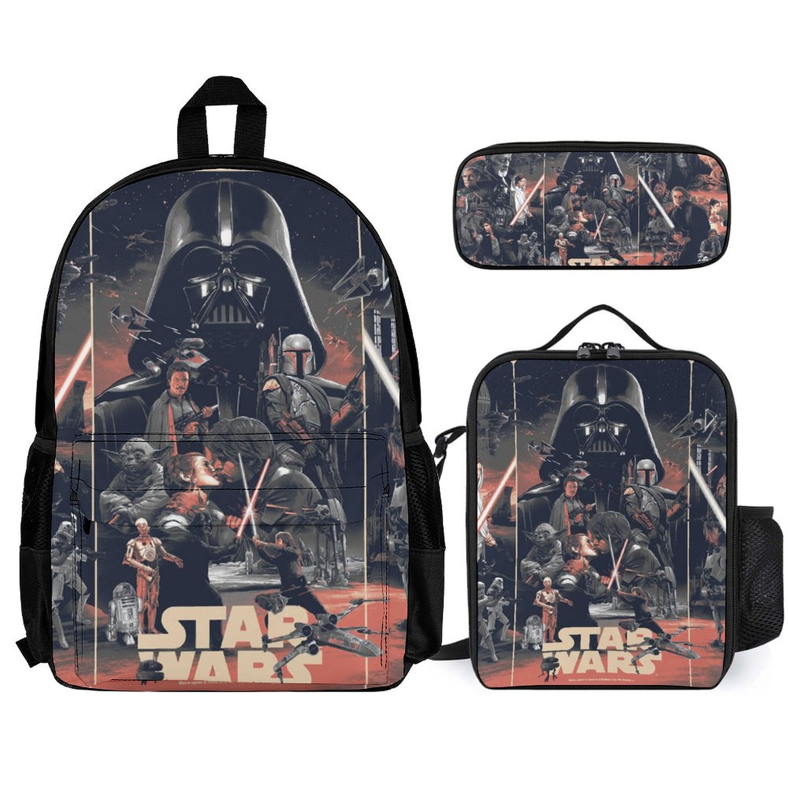 Star-wars 100 (45) Backpack 3pcs Set Kids Backpacks Pocket Shoulder Bag ...