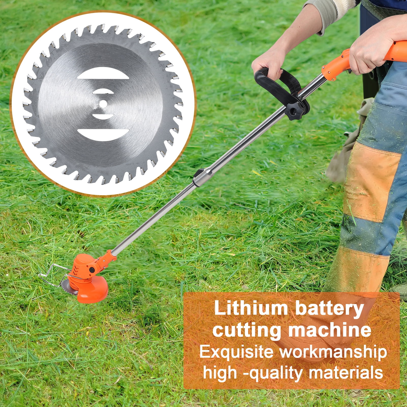 StarBay 12V 2.0Ah Electric Cordless Weed Wacker Grass Cutter Weed Mower ...