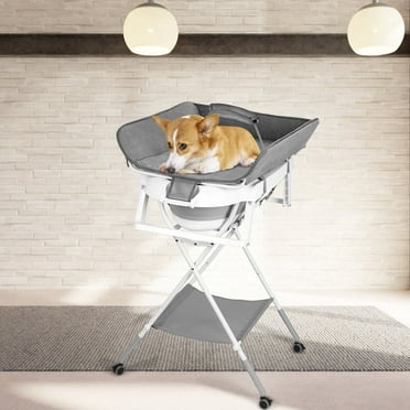 "SHELANDY 45"" Collapsible Outdoor Large Pet Grooming Bathtub | Heavy ...