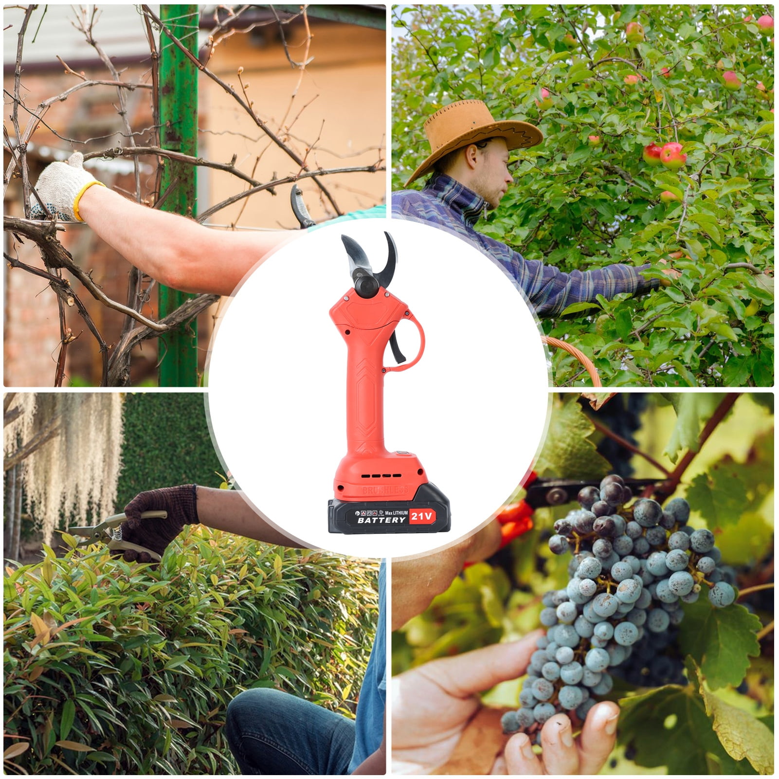 StarBay 2 x 21V Tree Cutter Electric Branch Scissors Professional ...