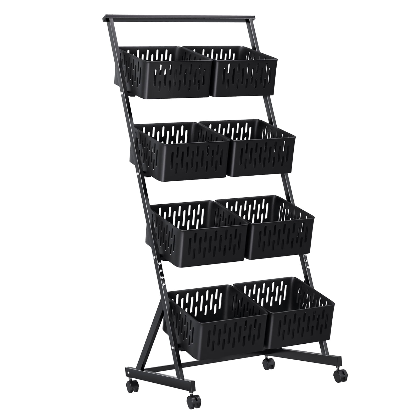 StarBay 4 Tier Fruit Vegetable Storage Basket, Stackable Mesh Organizer ...