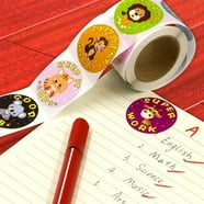 BeYumi 500 Pcs Woodland Animal Roll Stickers for Kids Party Favor Baby ...