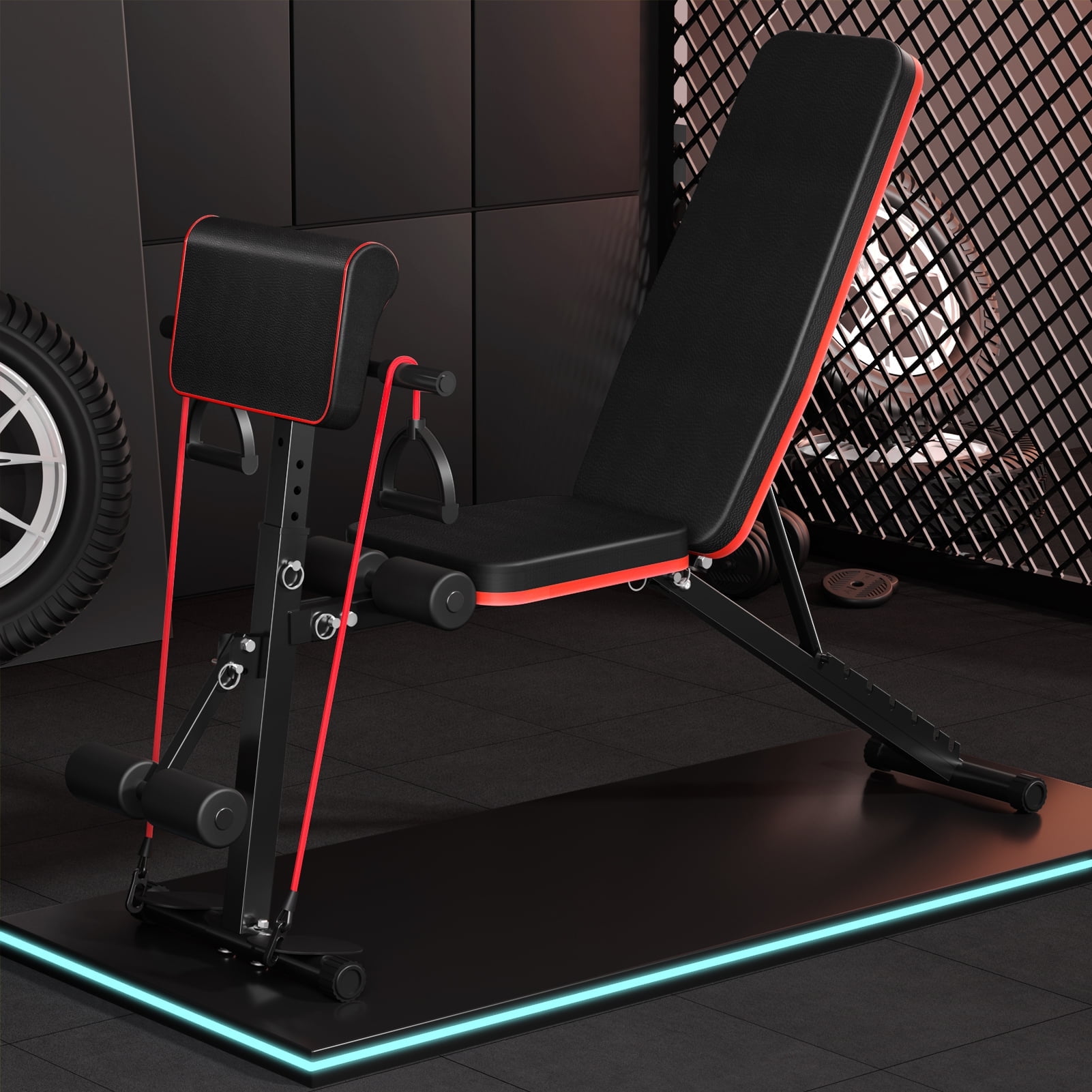 StarBay Adjustable Weight Bench Gym Equipment For Home Foldable Incline ...