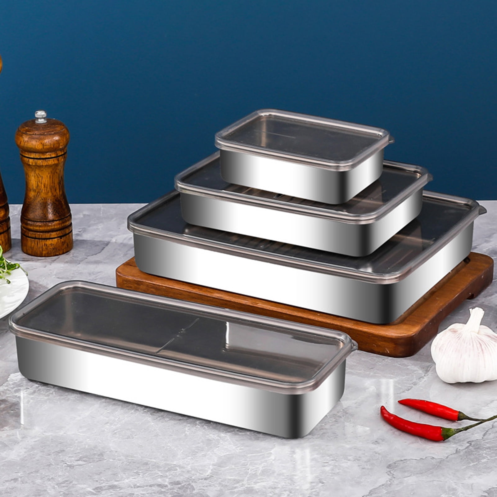 StarBay Airtight Deli Meat Container Stainless Steel Cheese Container ...