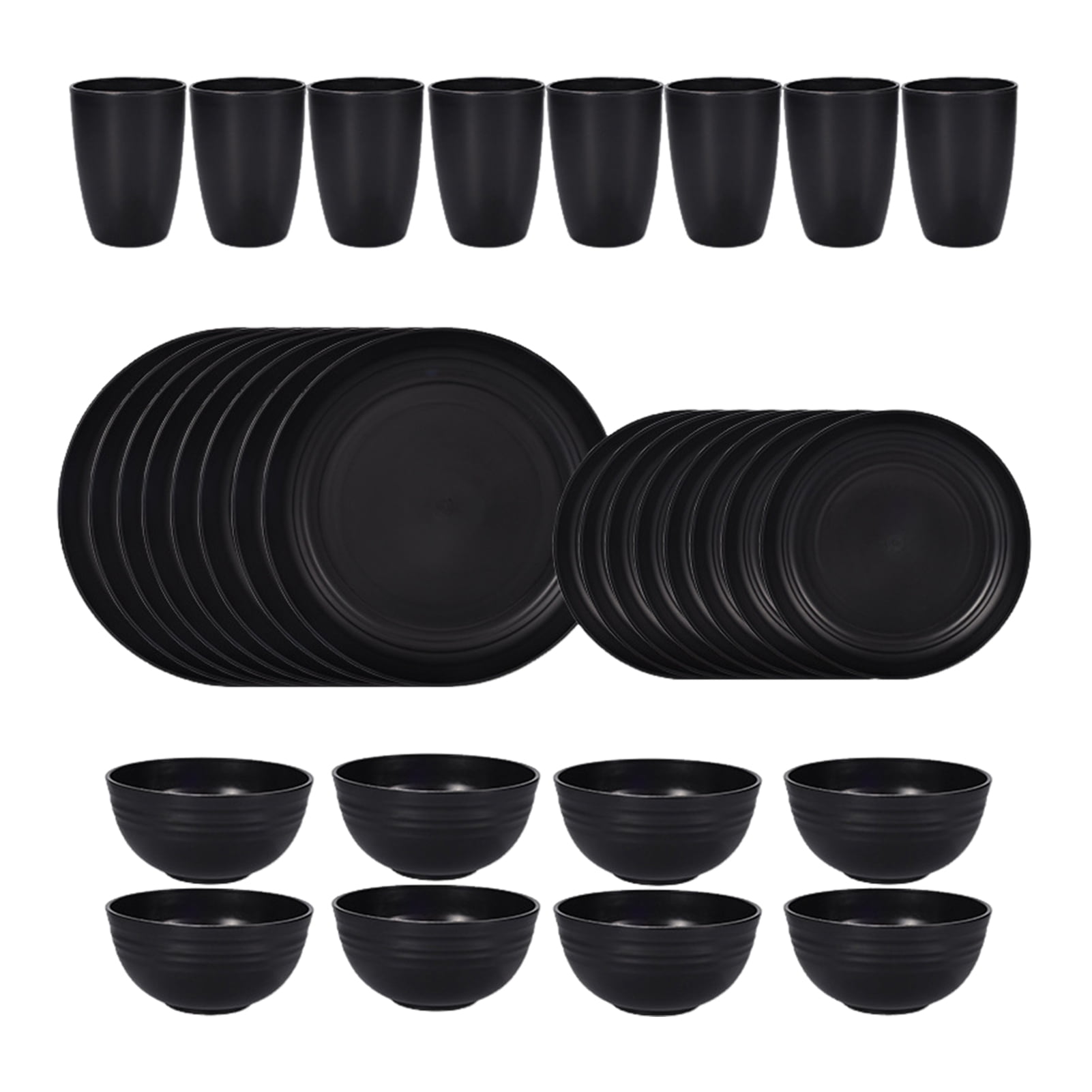 StarBay Chip-resistant Tableware Plastic Dinnerware Set Food-grade ...