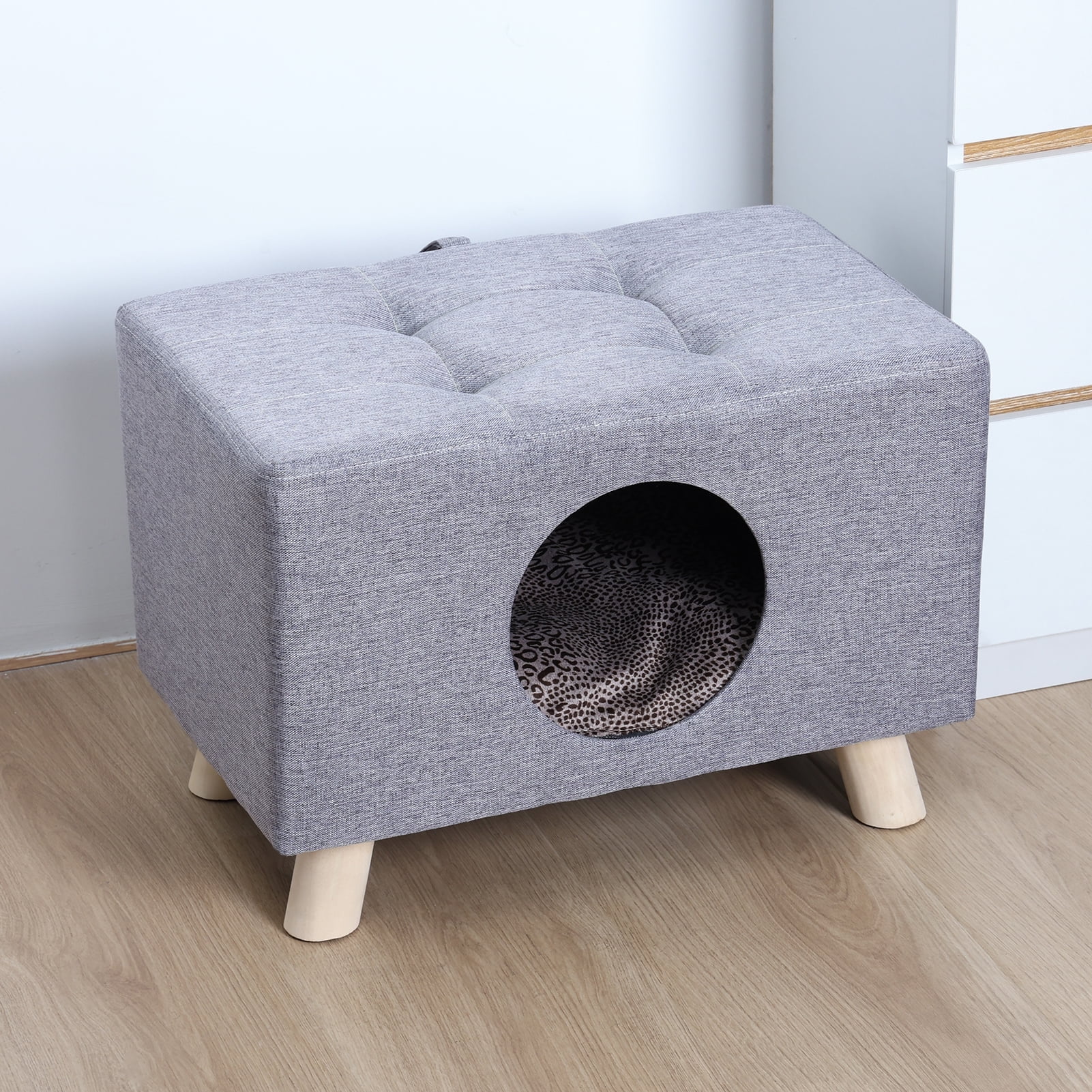 StarBay Cube House for Cats and Small Dogs, Pet House Foot Rest Stool ...
