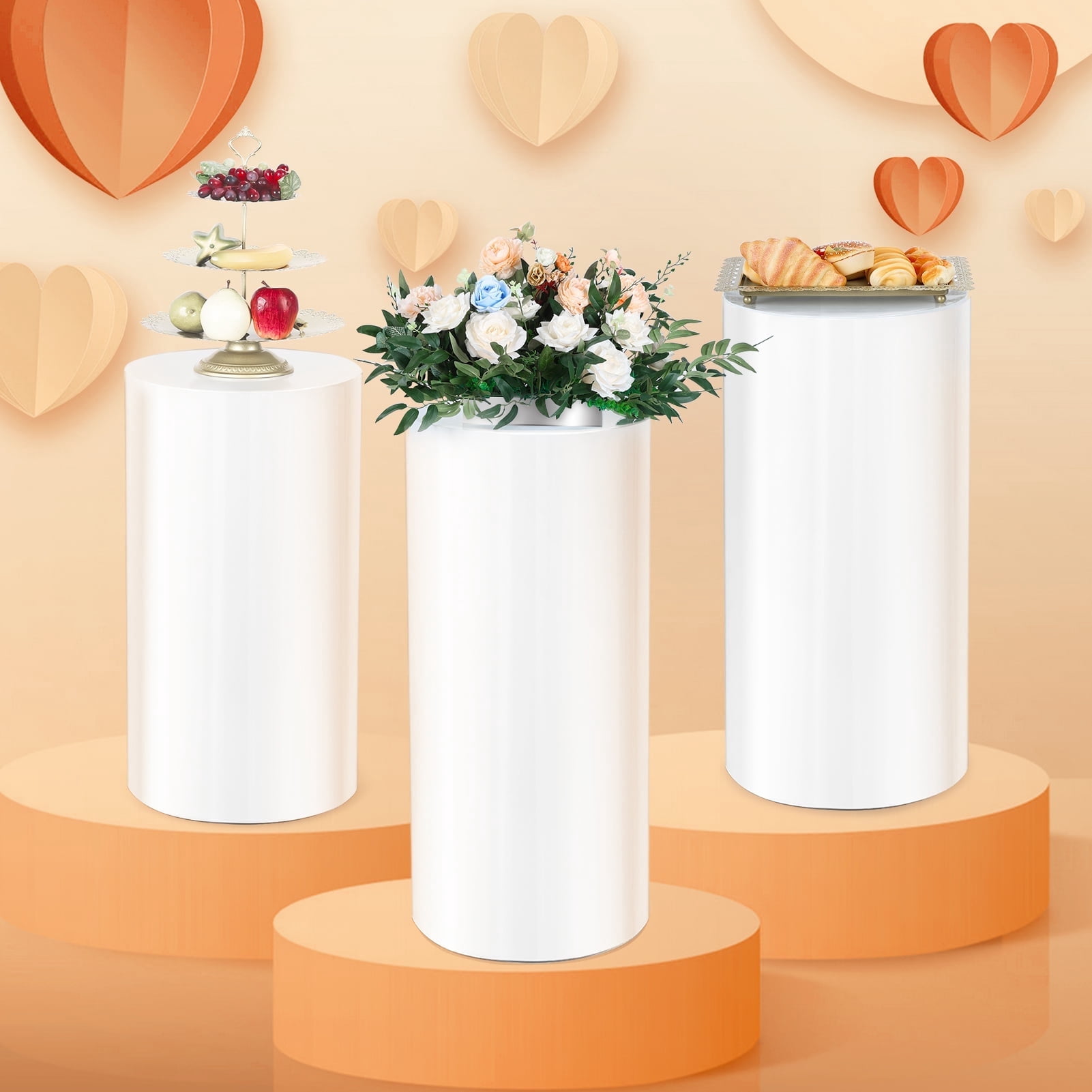 StarBay Display Stand 3Pcs/Set Cylinder Pedestal Stands for Wedding ...