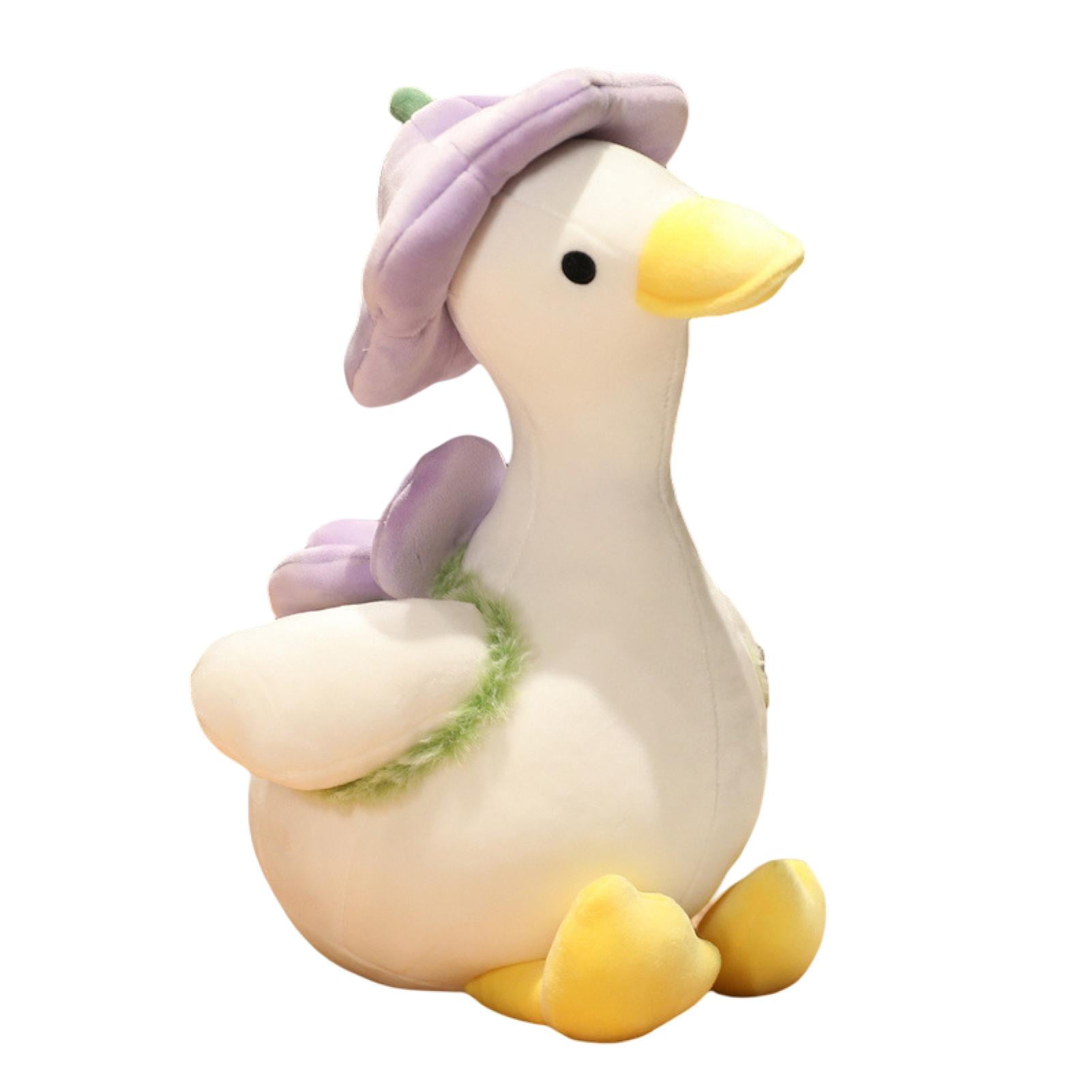 StarBay Duck Doll Duck Plush Toy Wear Hat Cute Flowers Decor PP Filling ...