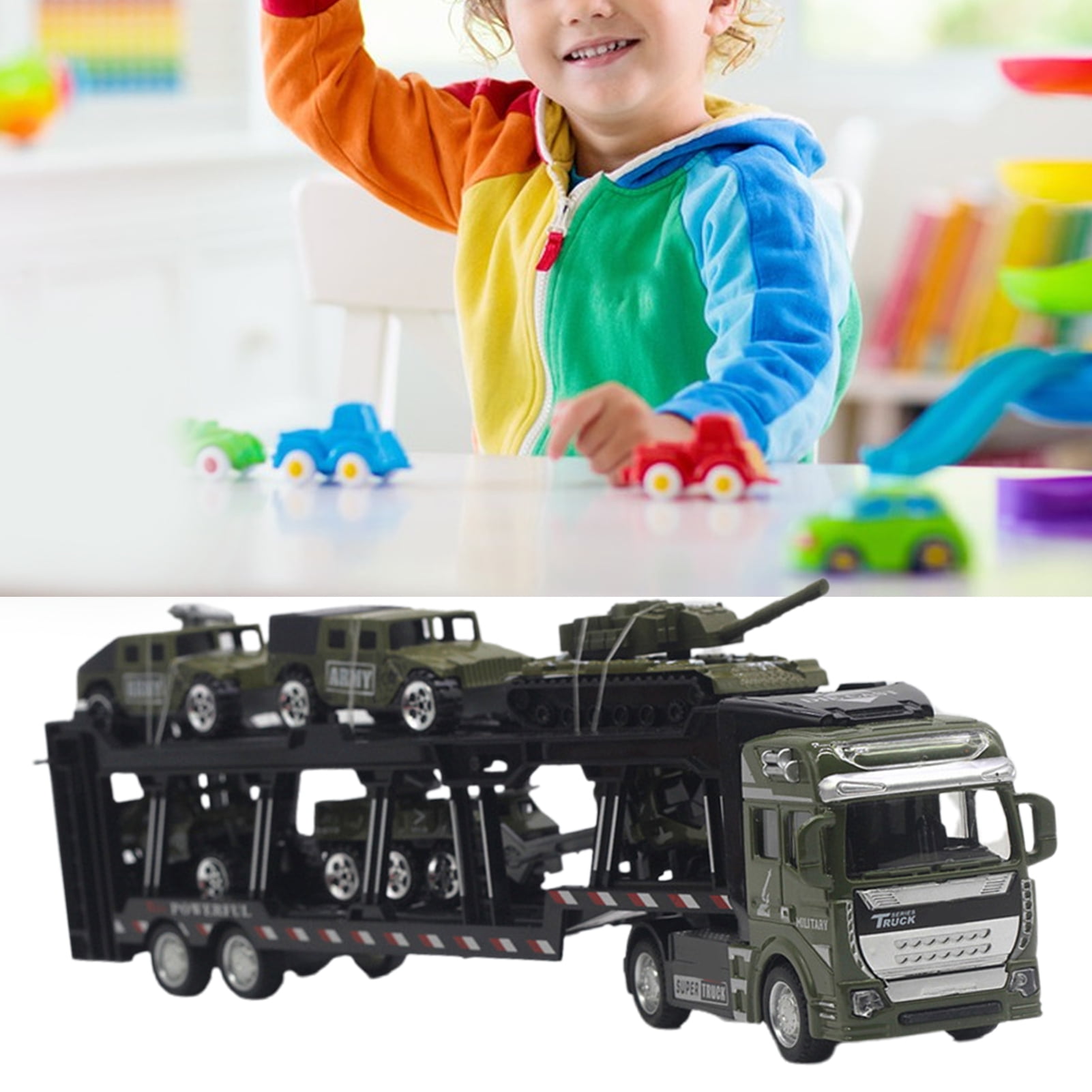 StarBay Educational Toy 1 Set Transporter Model with 6 Mini Tanks Model ...