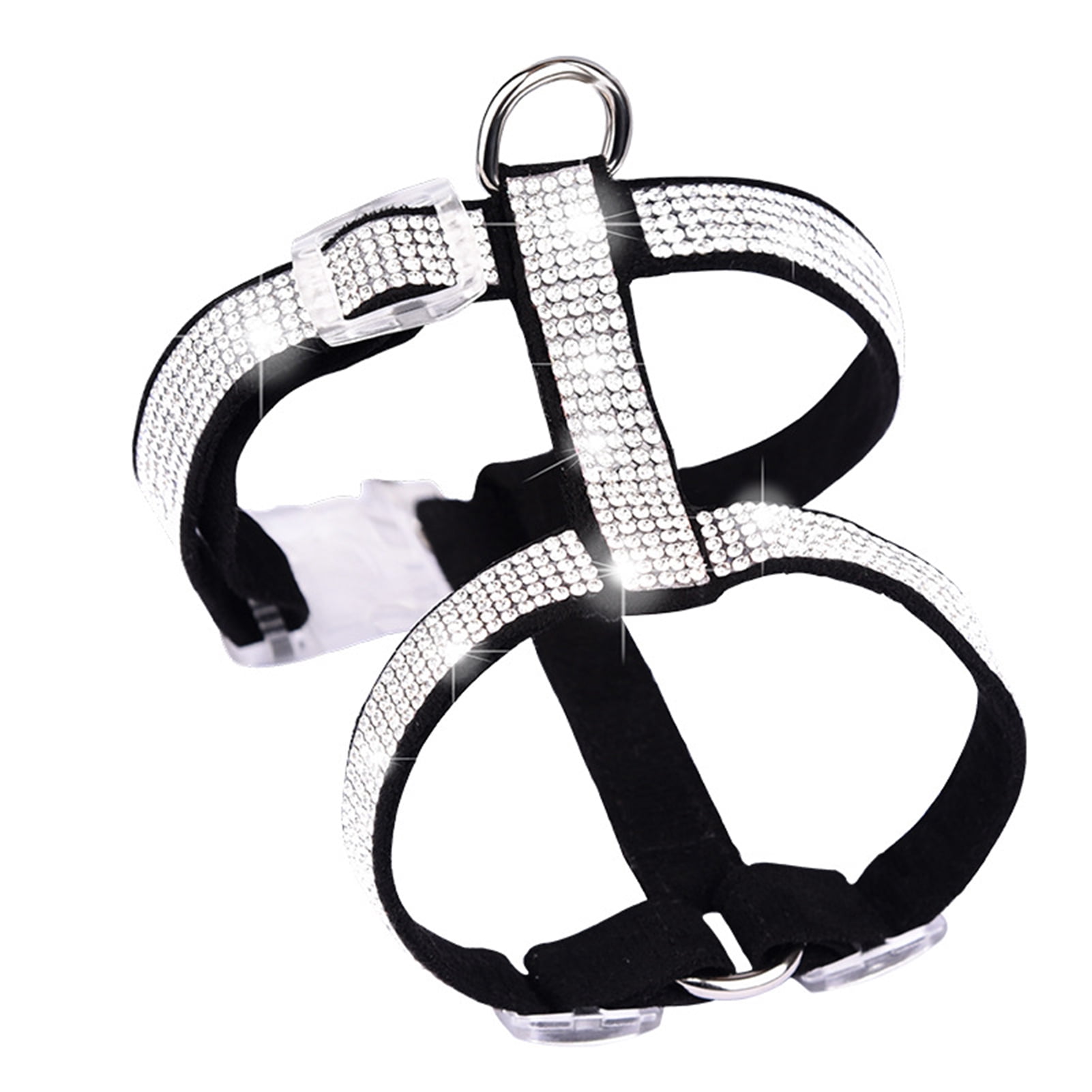 StarBay Faux Leather Dog Harness Vest Breathable and Decorative Walking ...