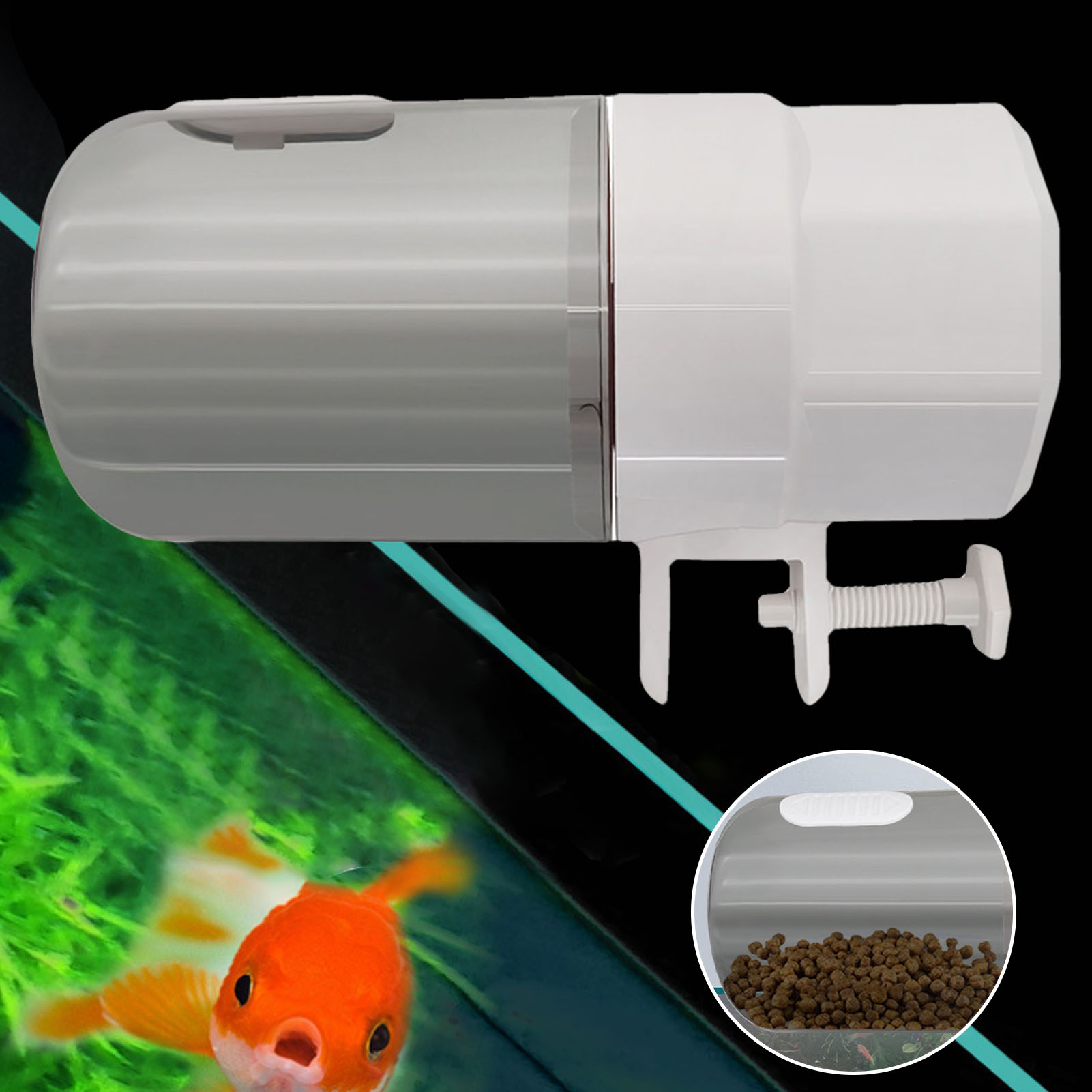 StarBay Fish Feeding Cup, 3 Gear Timing Sliding Switch Regulation, Mute ...