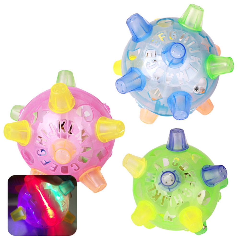 StarBay Funny Flashing LED Light Bouncing Dancing Music Ball Kids Toy ...