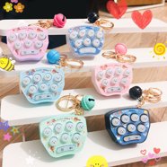 Simple Dimple Mini Stress Relieving Push Pop Bubble Fidget Toy Keychain ...