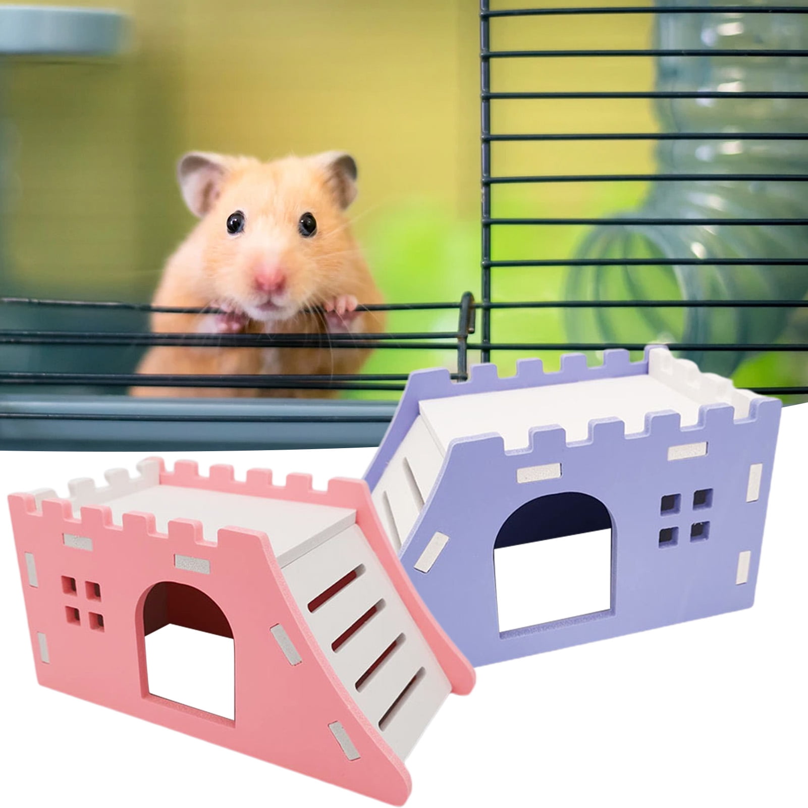 StarBay Hamster Villa with Ladder, Ventilated Entertainment Hideout ...
