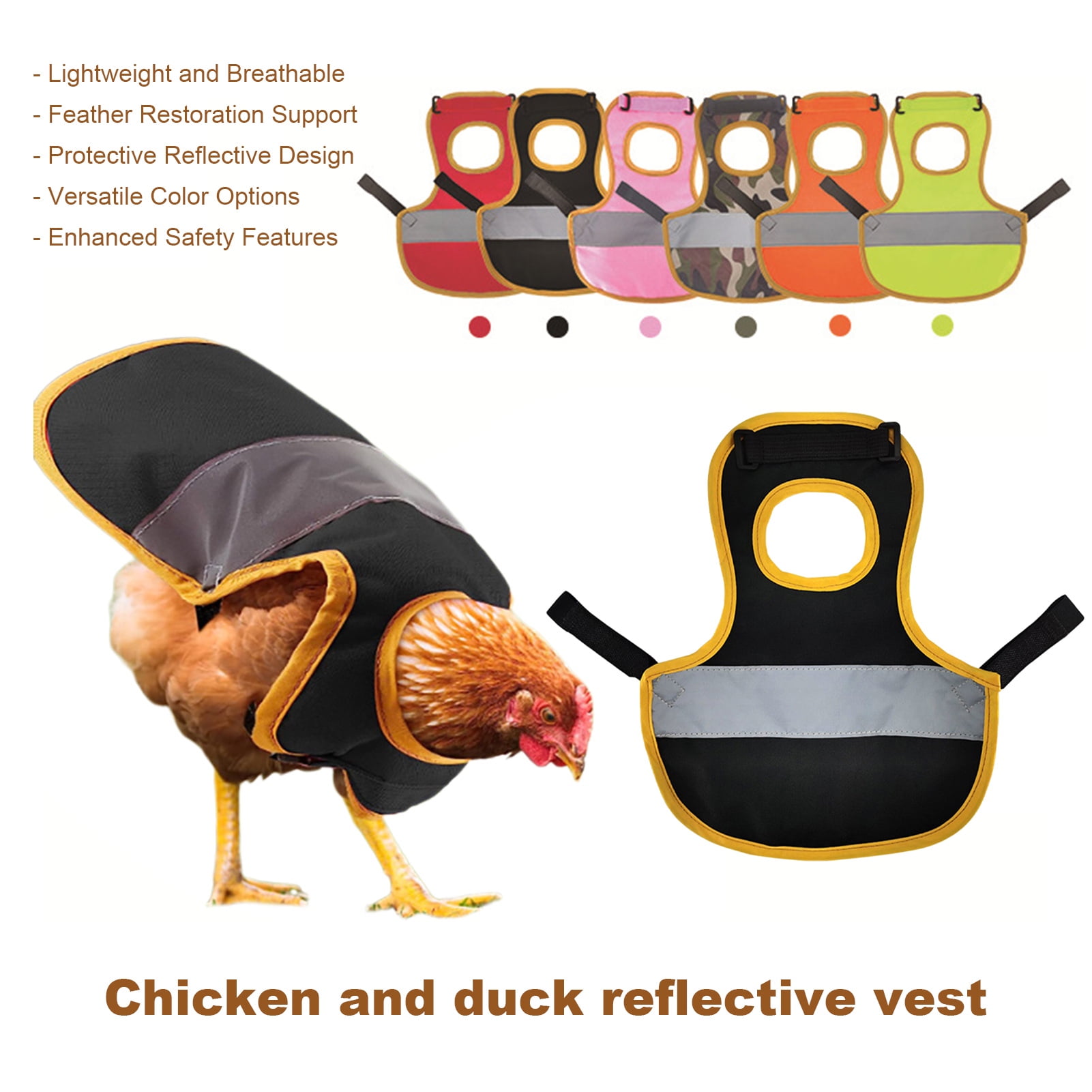StarBay Hen Reflective Vest Poultry Chicken Hen Saddle Apron Holder ...