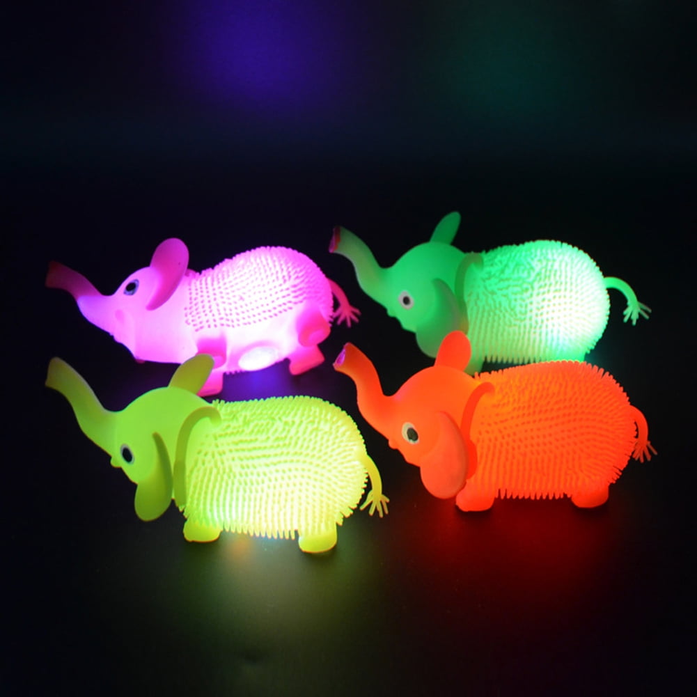 StarBay LED Glowing Hair Puffer Elephant Sensory Fidget Squeeze Stress ...