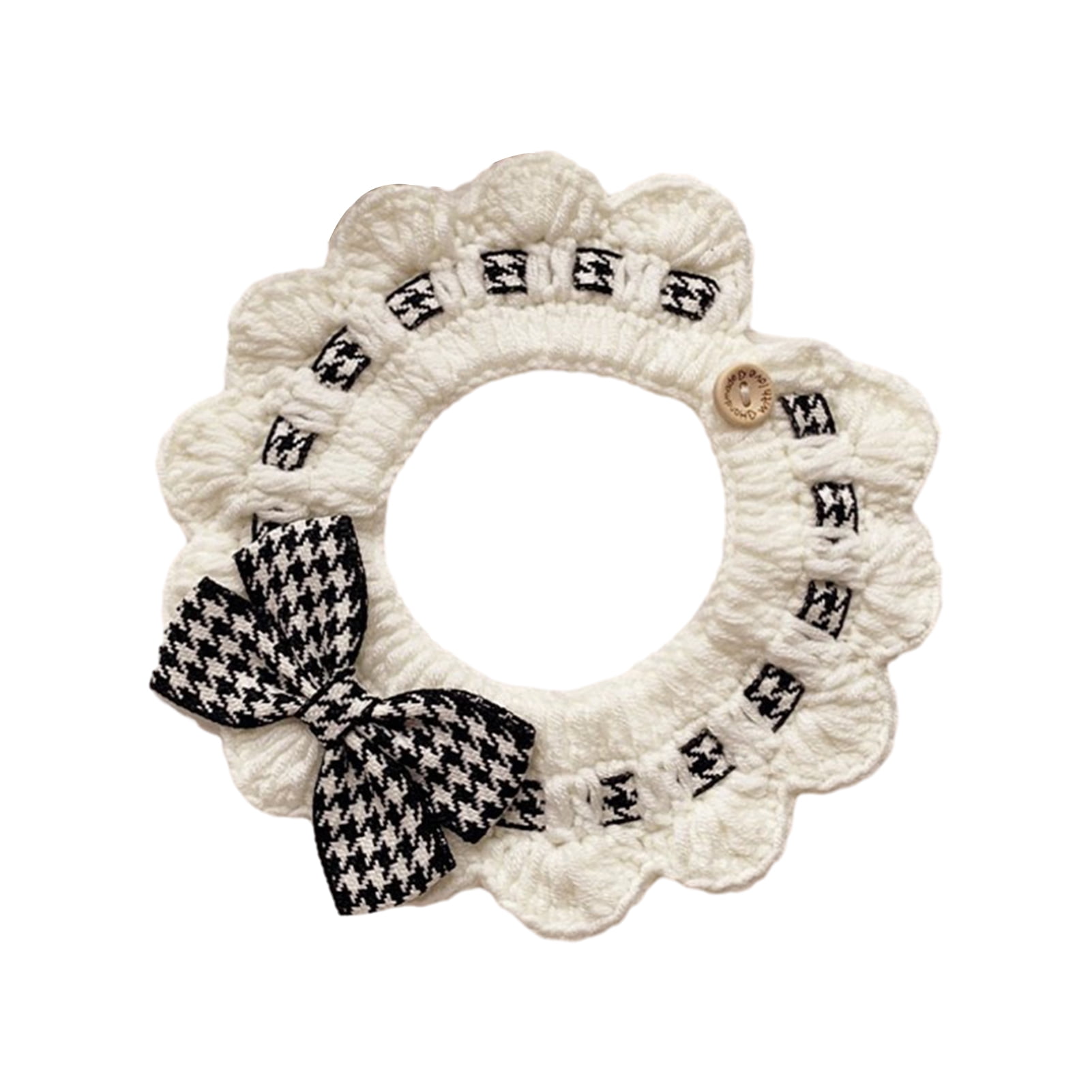 StarBay Lace Bow Cat Collar Soft Fade-Resistant Buttoned Design with ...