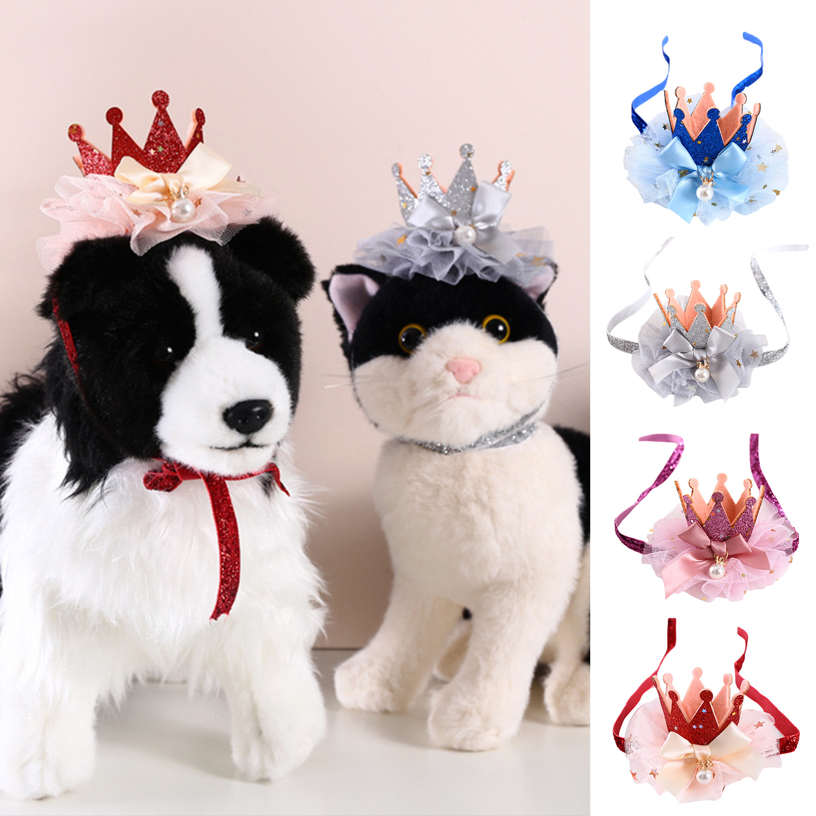 StarBay Pets Hats Pet Headwear Adorable Cosplay Accessory Pet Princess ...